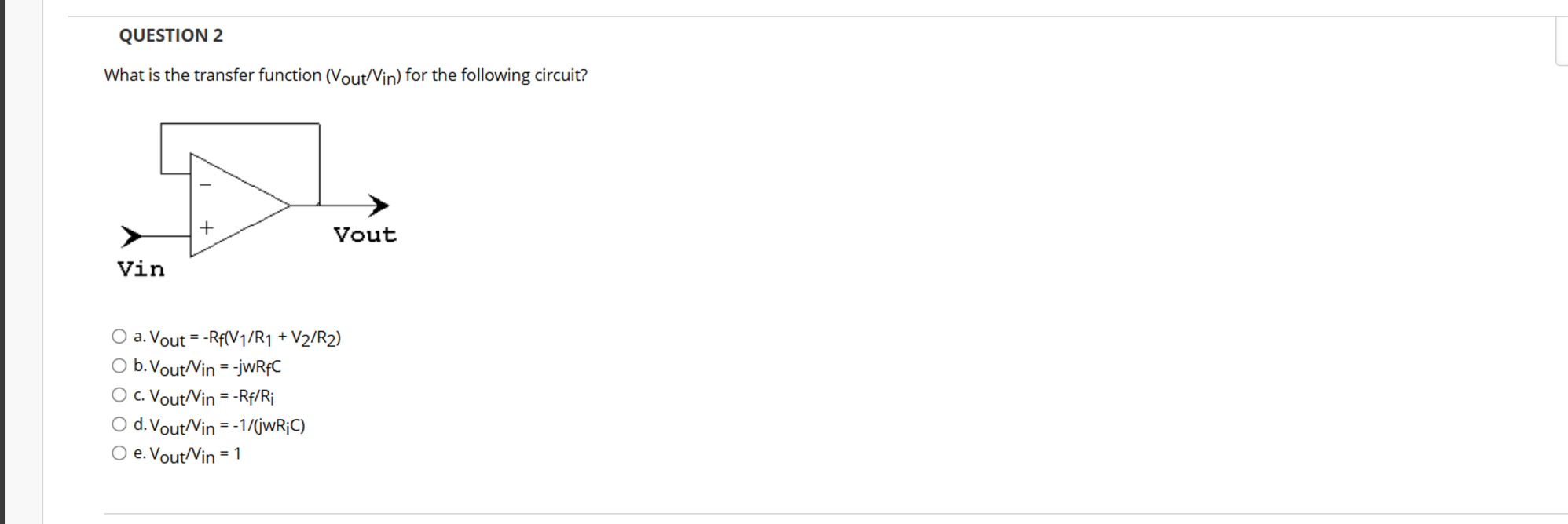 Solved QUESTION 2 ﻿What is ﻿the transfer function | Chegg.com