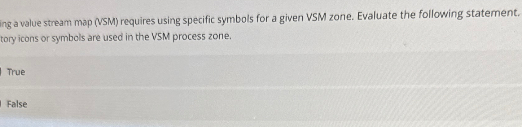 Solved ing a value stream map (VSM) ﻿requires using specific | Chegg.com