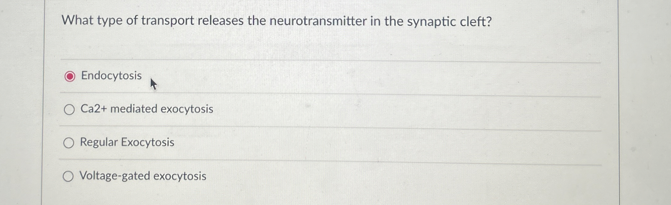 Solved What type of transport releases the neurotransmitter | Chegg.com