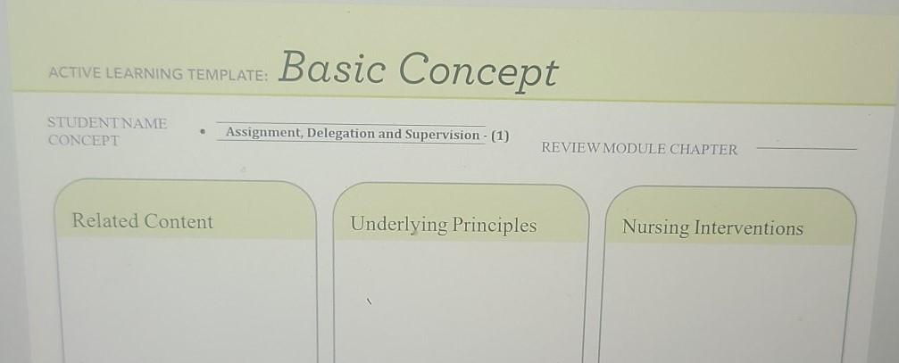 Solved basic concept ☆☆Assignment, Delegation and | Chegg.com