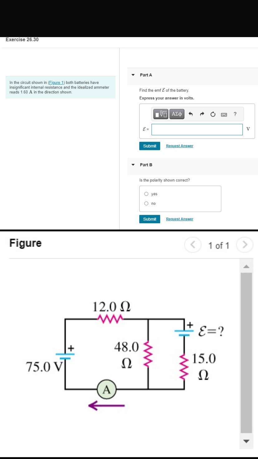 Solved Exercise 26.30In the circuit shown in (Figure 1) | Chegg.com