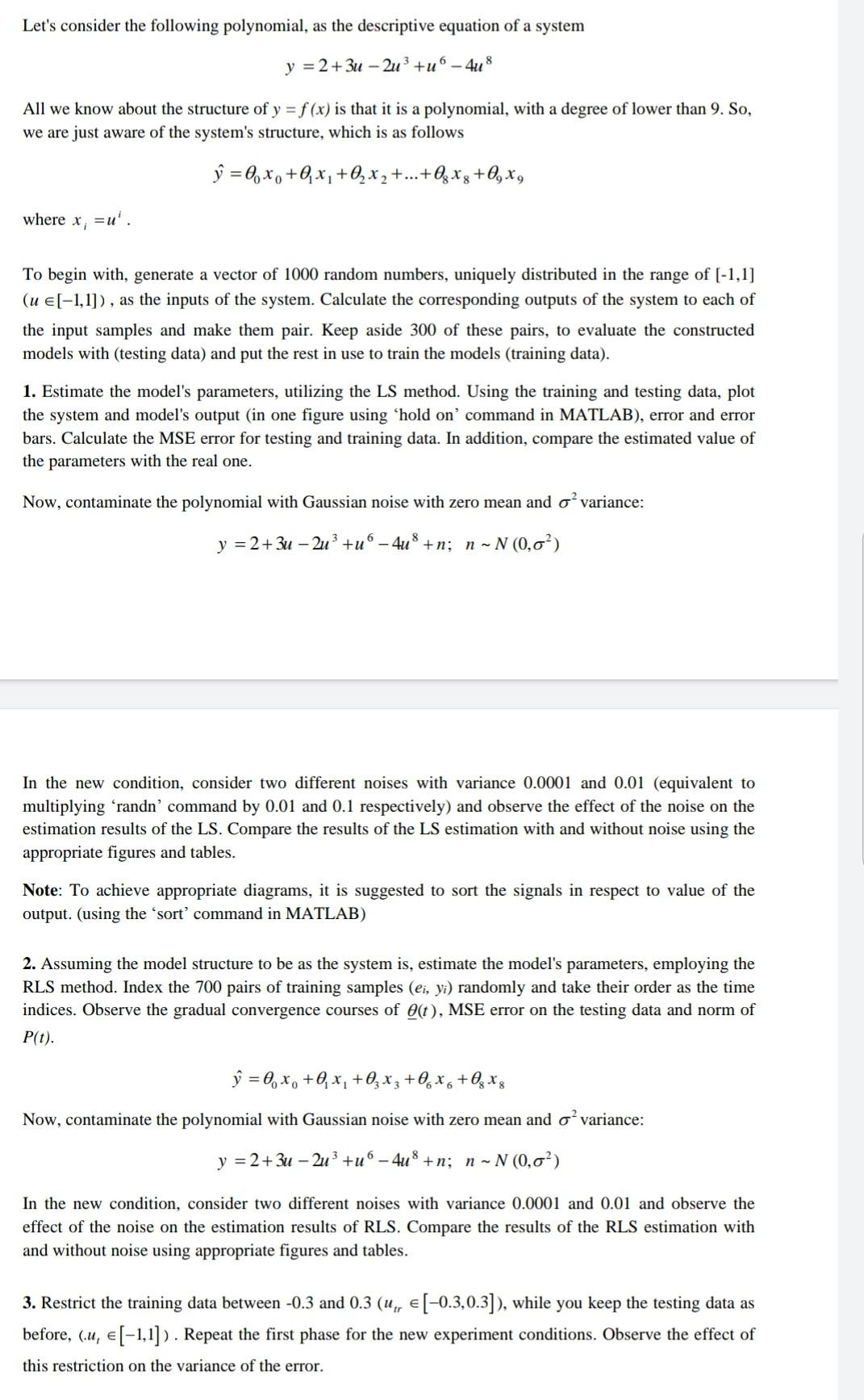 Let's consider the following polynomial, as the | Chegg.com