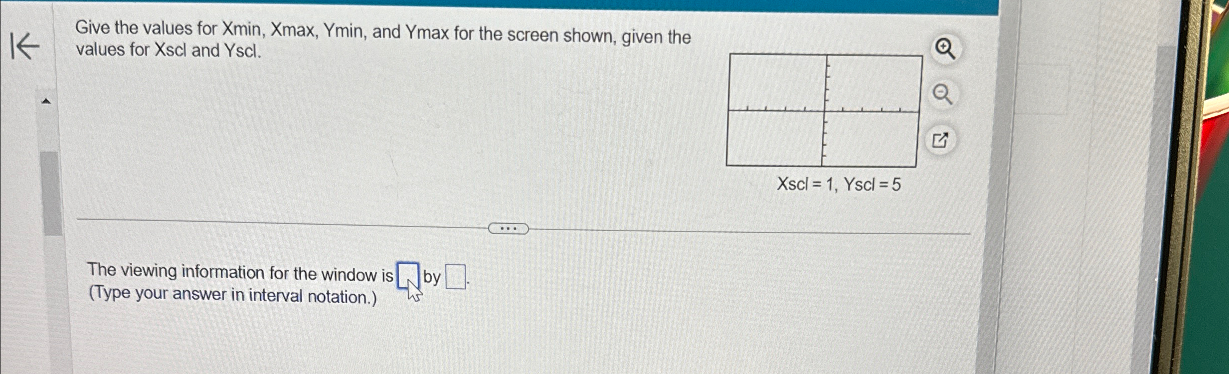 Solved Give The Values For Xminxmaxymin And Ymax For The 