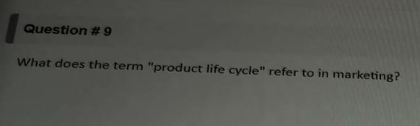 Solved Question # 9What does the term Solved Question # 9What does the term