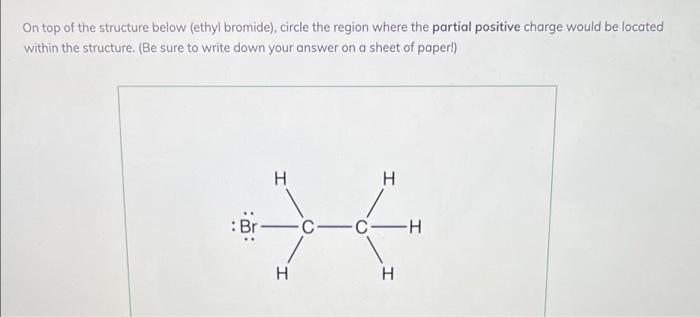 Solved On top of the structure below (ethyl bromide), circle | Chegg.com