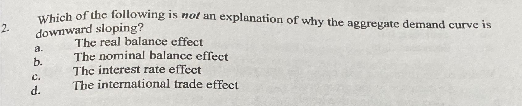 Solved Which of the following is not an explanation of why | Chegg.com