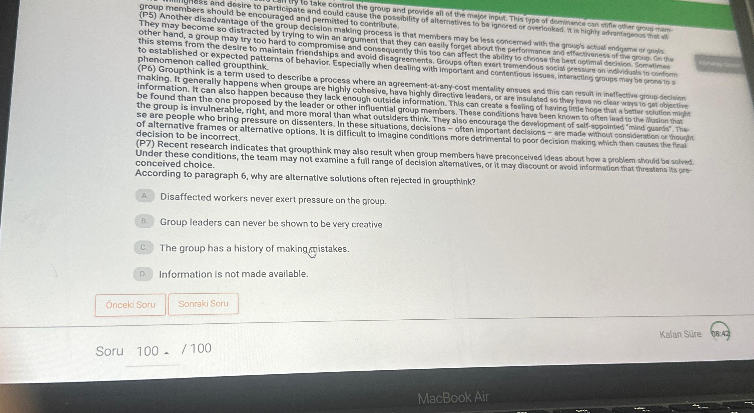 Solved group members and desire to participate and control | Chegg.com