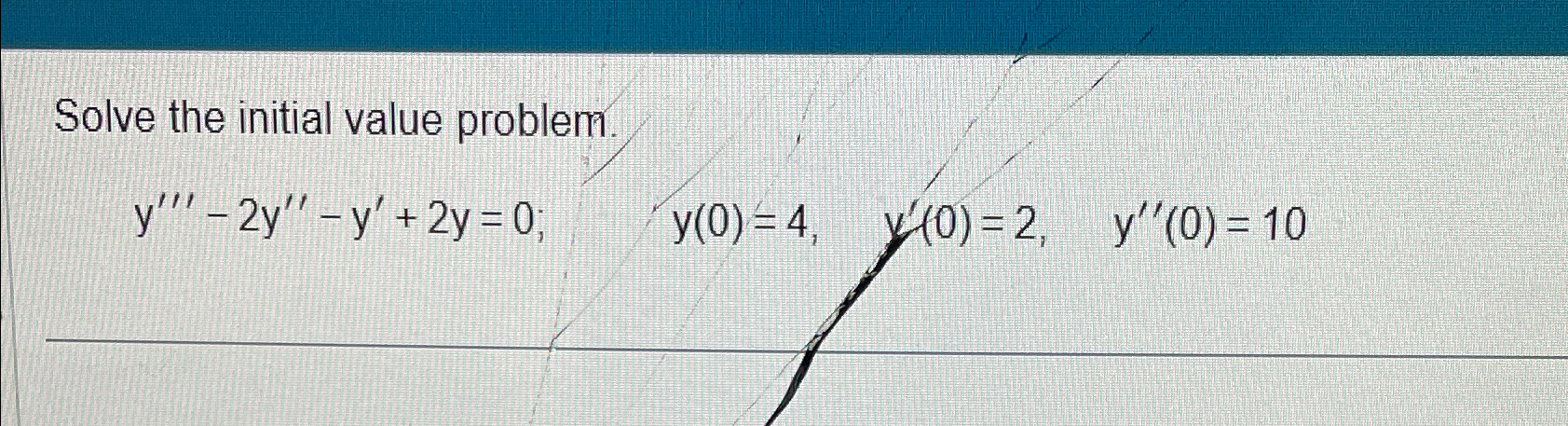Solved Solve the initial value | Chegg.com