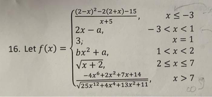 Solved (2-x)2-2(2+x)-15 x