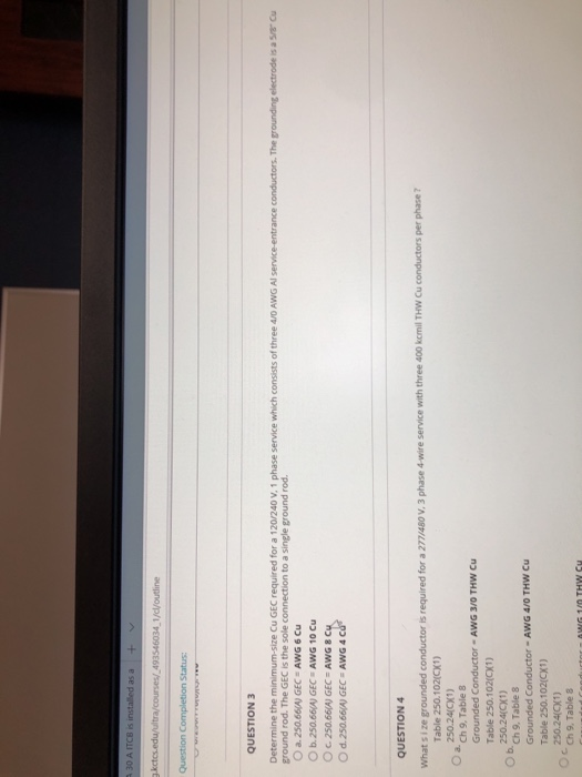 Determine the minimum-size Cu GEC required for a | Chegg.com