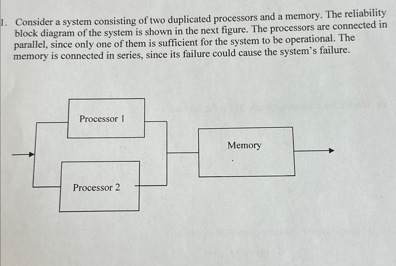 Solved Consider a system consisting of two duplicated | Chegg.com