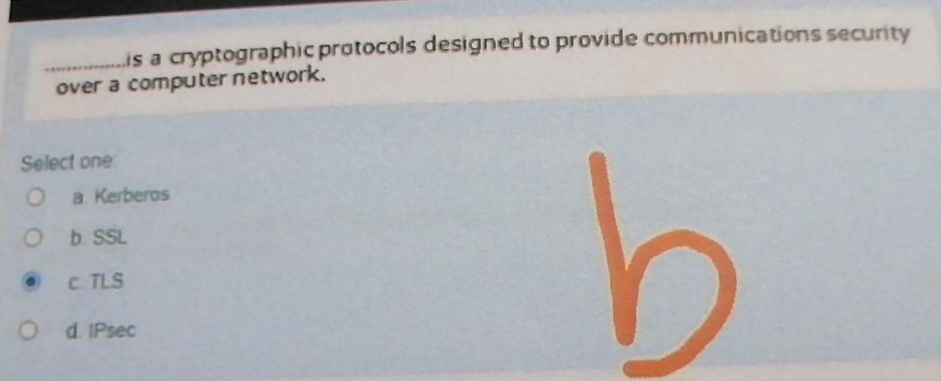 Solved is a cryptographic protocols designed to provide | Chegg.com