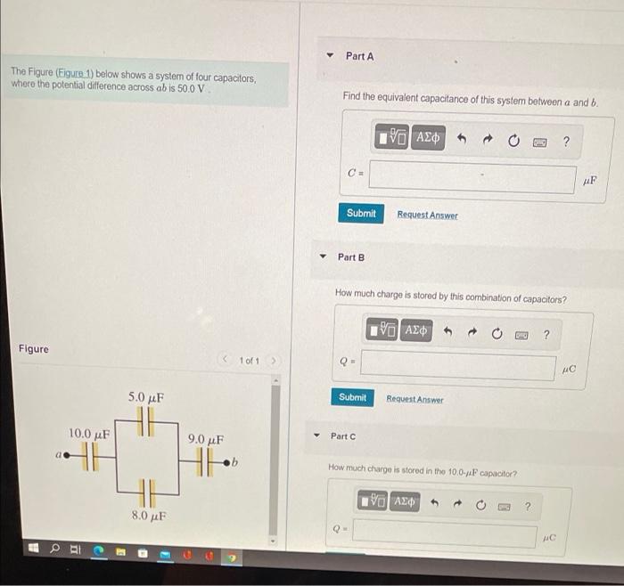 Solved The Figure (Figure 1) below shows a system of four | Chegg.com