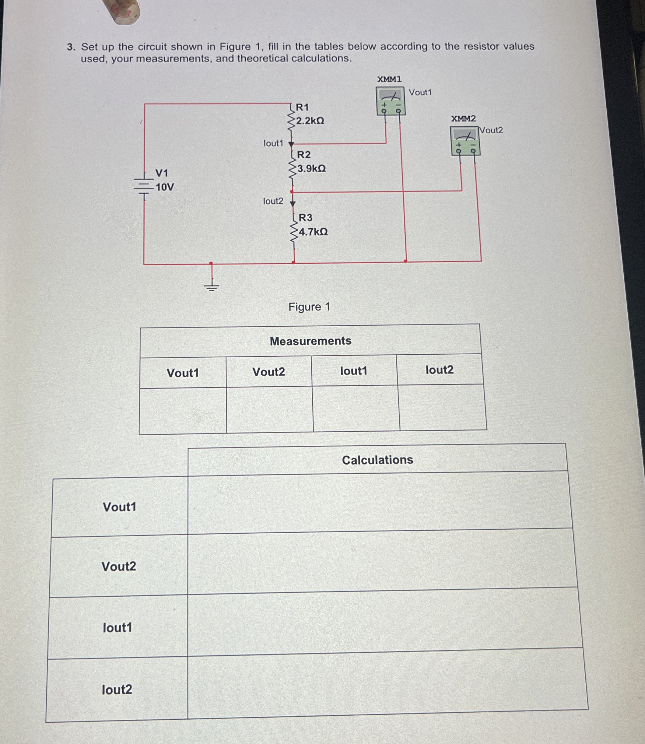 Solved Set Up The Circuit Shown In Figure 1 ﻿fill In The