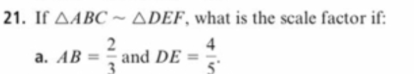 Solved If ????ABC∼???DEF, what is the scale factor | Chegg.com
