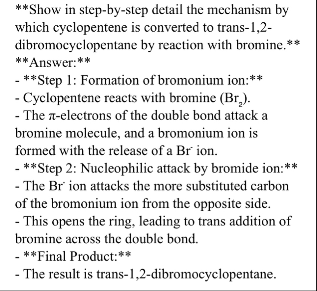 Solved **Show in step-by-step detail the mechanism by which | Chegg.com