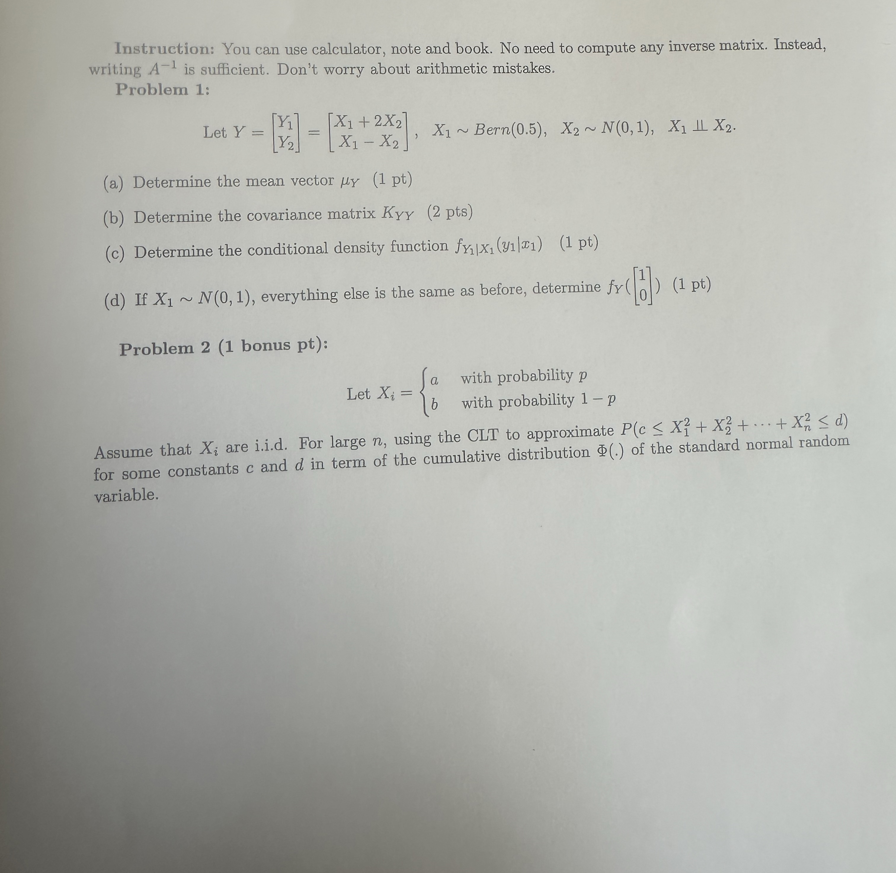 Solved Instruction: You can use calculator, note and book. | Chegg.com