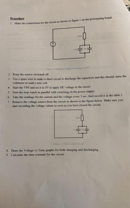Solved - Draw the charging graph using excel (charging V vs | Chegg.com