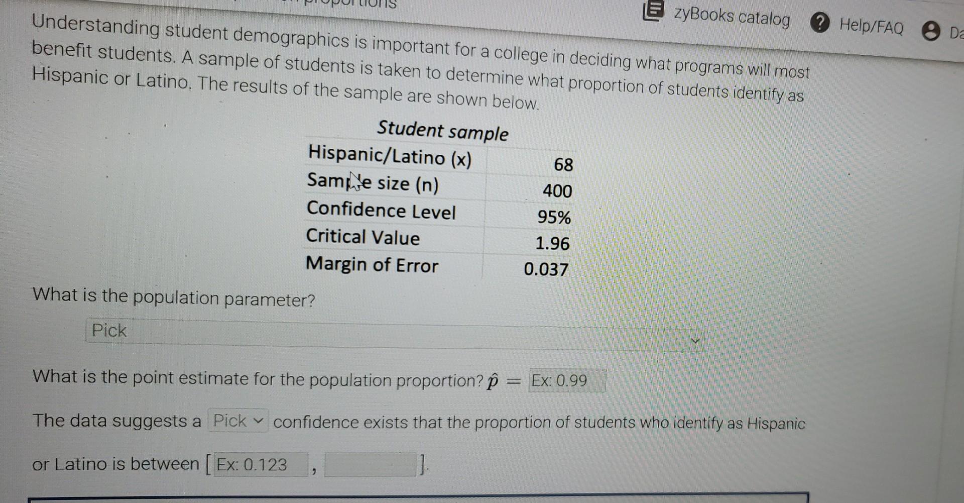 Solved Understanding student demographics is important for a | Chegg.com