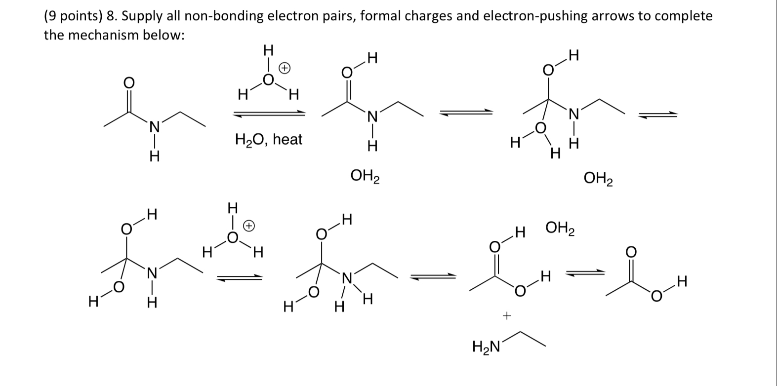 Solved (9 ﻿points) 8. ﻿Supply all non-bonding electron | Chegg.com