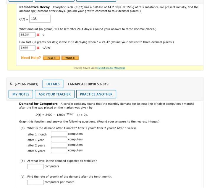 Solved Radioactive Decay Phosphorus-32 (P-32) has a | Chegg.com