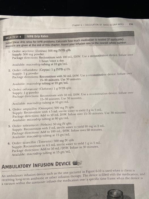 Solved 235 Chapter 8- CALCULATION OF BASIC IV DRIP RATES | Chegg.com