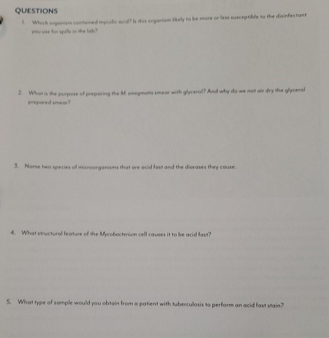 QUESTIONS 1 Which orgonium contained mycotiewed to | Chegg.com
