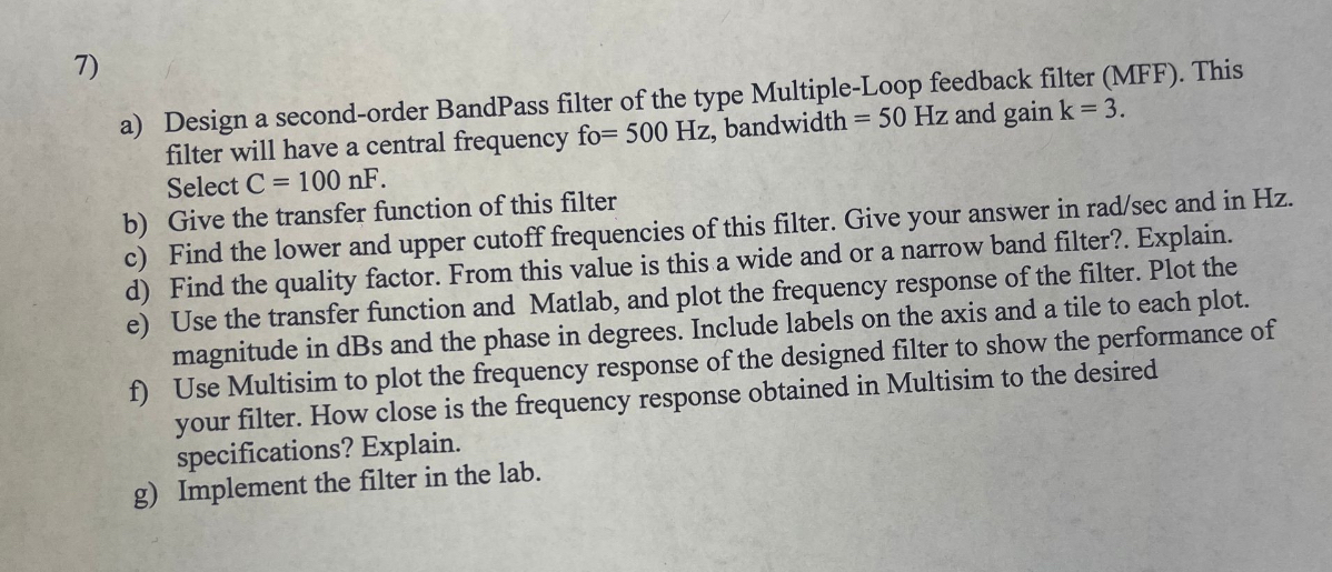 ***Just need the circuit and components values for | Chegg.com