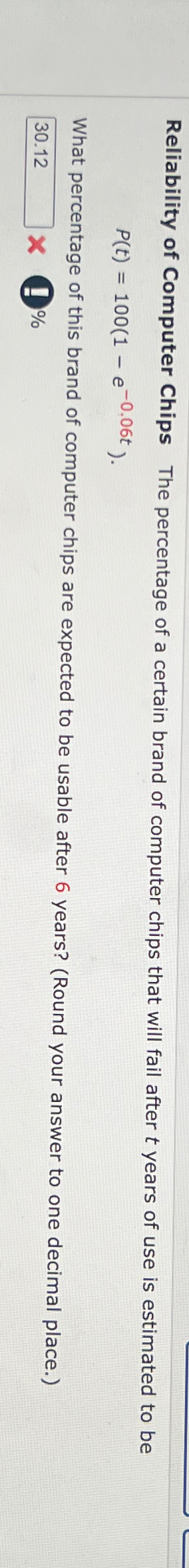 Solved Reliability of Computer Chips The percentage of a | Chegg.com