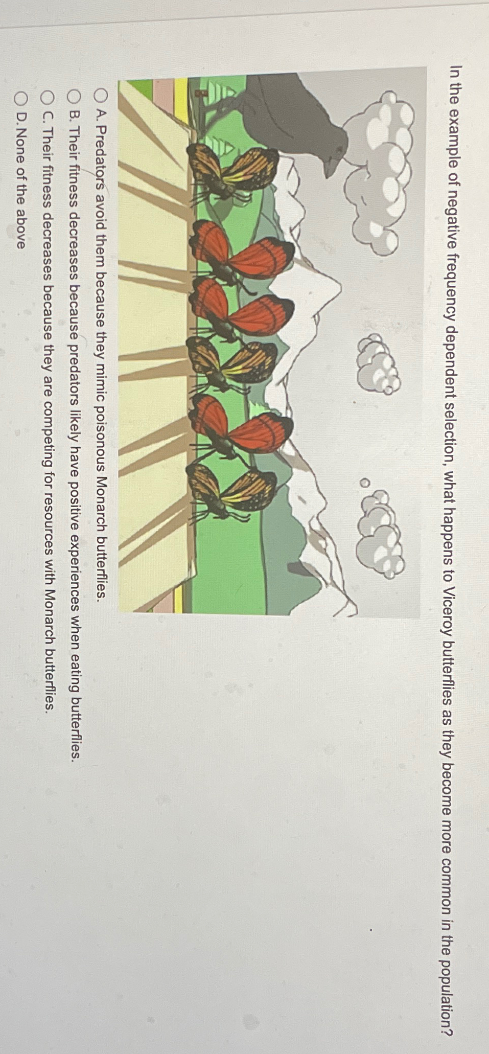 Solved In the example of negative frequency dependent | Chegg.com