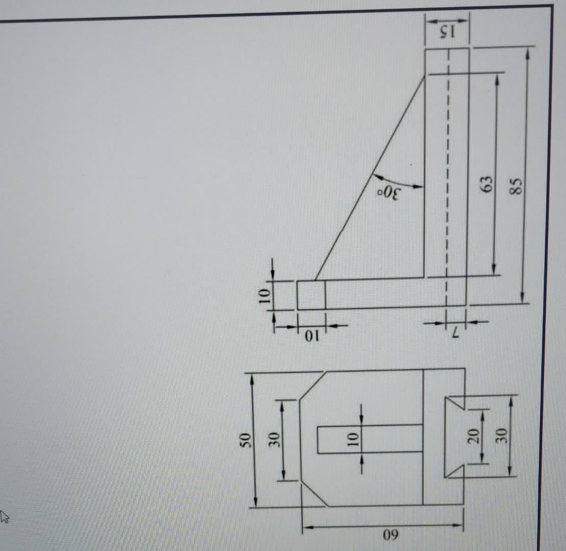 Solved Draw isometric view of the object which it's front | Chegg.com