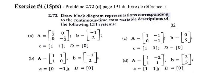 Solved 2.72 Draw block diagram representations corresponding | Chegg.com