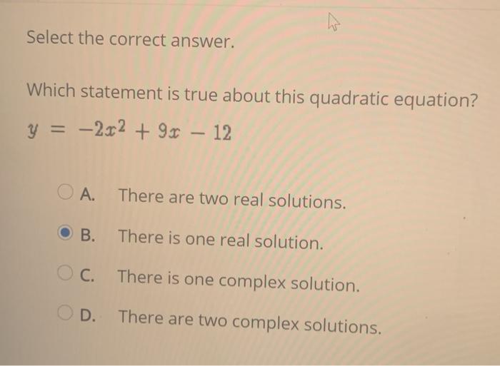 Solved Select the correct answer. Which statement is true | Chegg.com