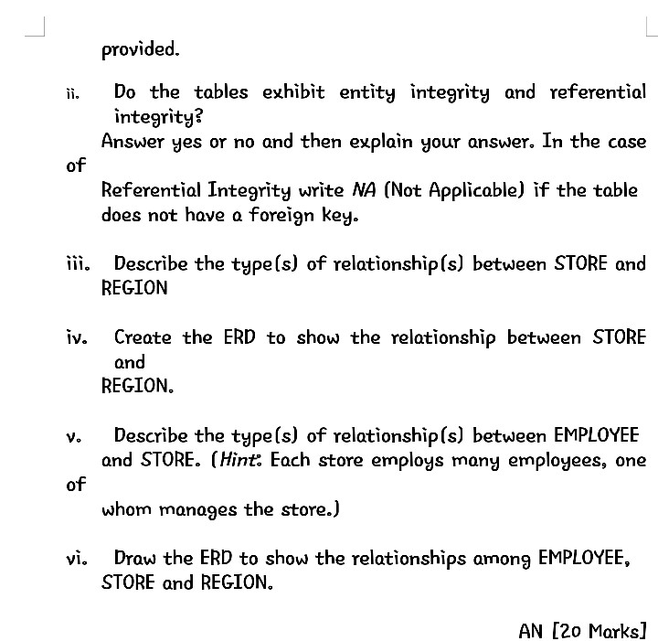 Solved AP [5 Marks] b. Entity integrity and referential | Chegg.com