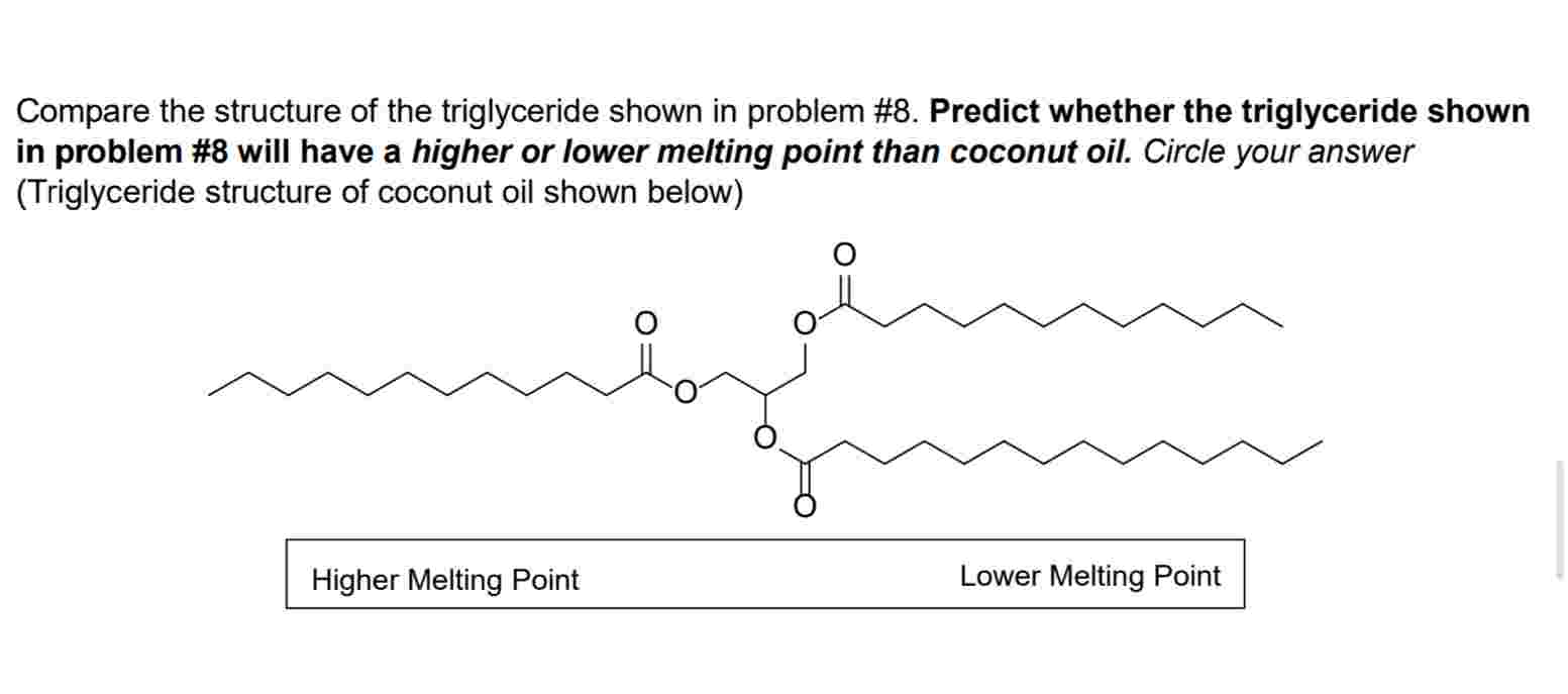 Solved Compare the structure of the triglyceride shown in | Chegg.com