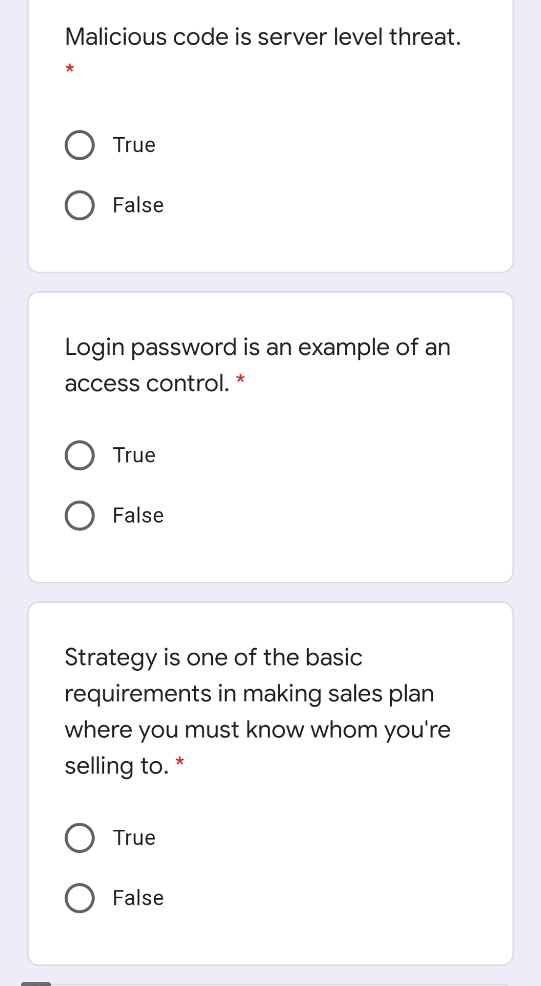Solved Malicious code is server level threat. * O True O | Chegg.com