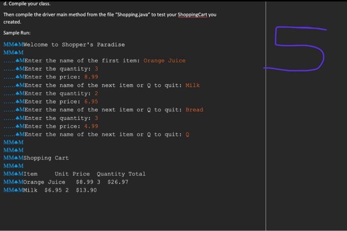 Solved // Iten. Java // // Represents an item in a shopping | Chegg.com