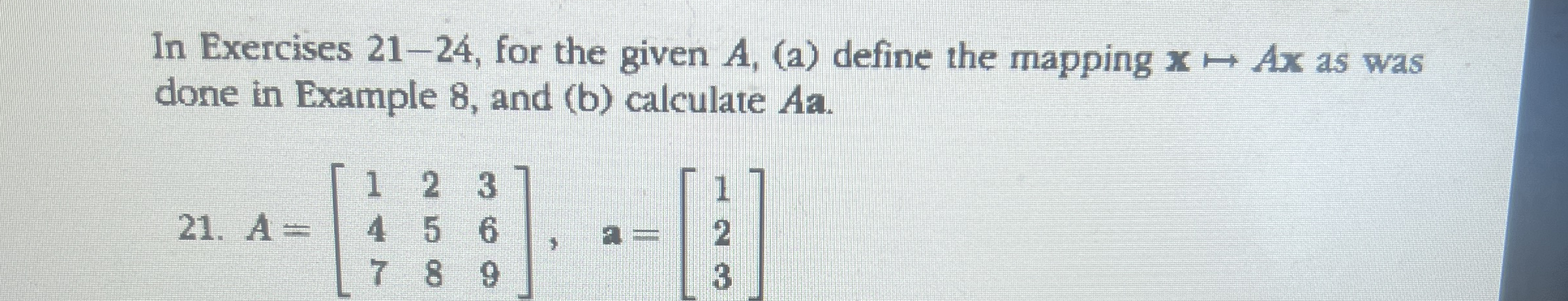 Solved In Exercises 21-24, ﻿for the given A, (a) ﻿define the | Chegg.com