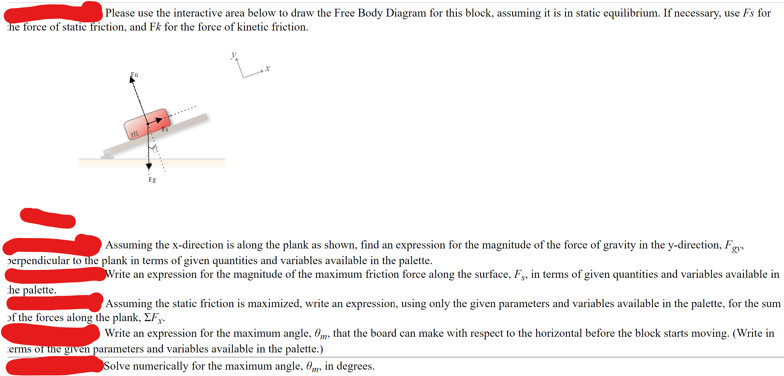 Solved A block with a mass of m = 1.5 ﻿kg rests on a wooden | Chegg.com