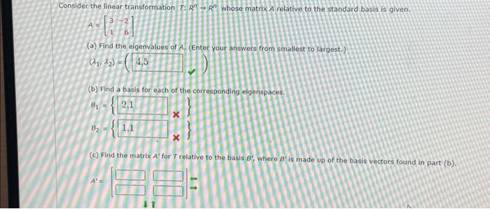 Solved onsider the linear transformation T:Rn→Rn whose | Chegg.com