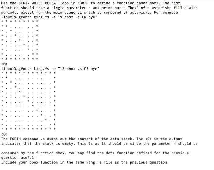 Solved Use the BEGIN WHILE REPEAT loop in FORTH to define a | Chegg.com