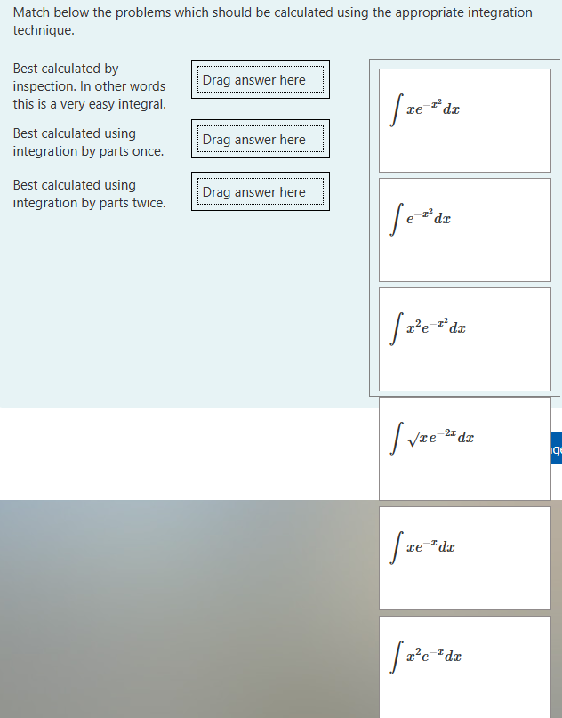 Solved Match below the problems which should be calculated | Chegg.com
