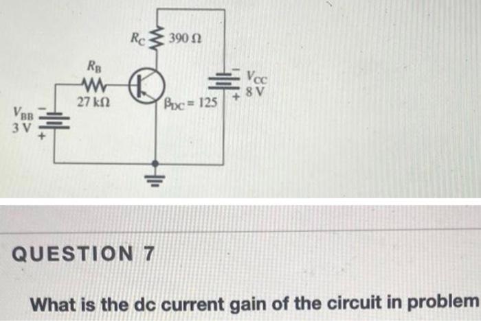 Solved What is the dc current gain of the circuit in problem | Chegg.com