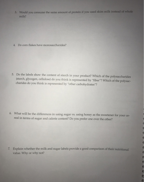 Solved Skim milk nutritional info Nutrition Facts Serving | Chegg.com