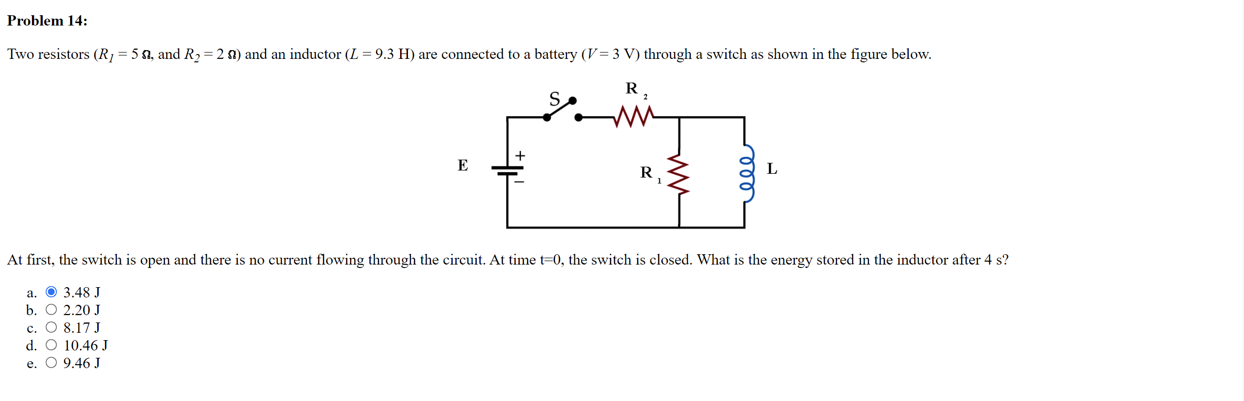 Solved Problem 14: Problem 14:Two resistors , ﻿and {:R2=2Ω) | Chegg.com