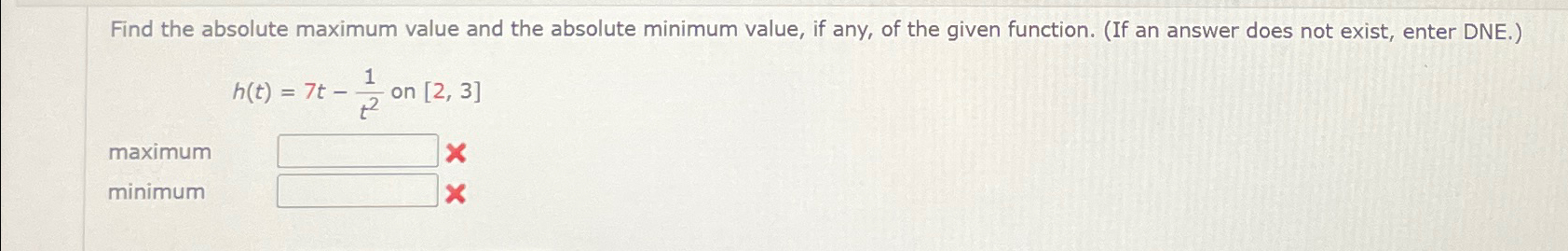 Solved Find The Absolute Maximum Value And The Absolute