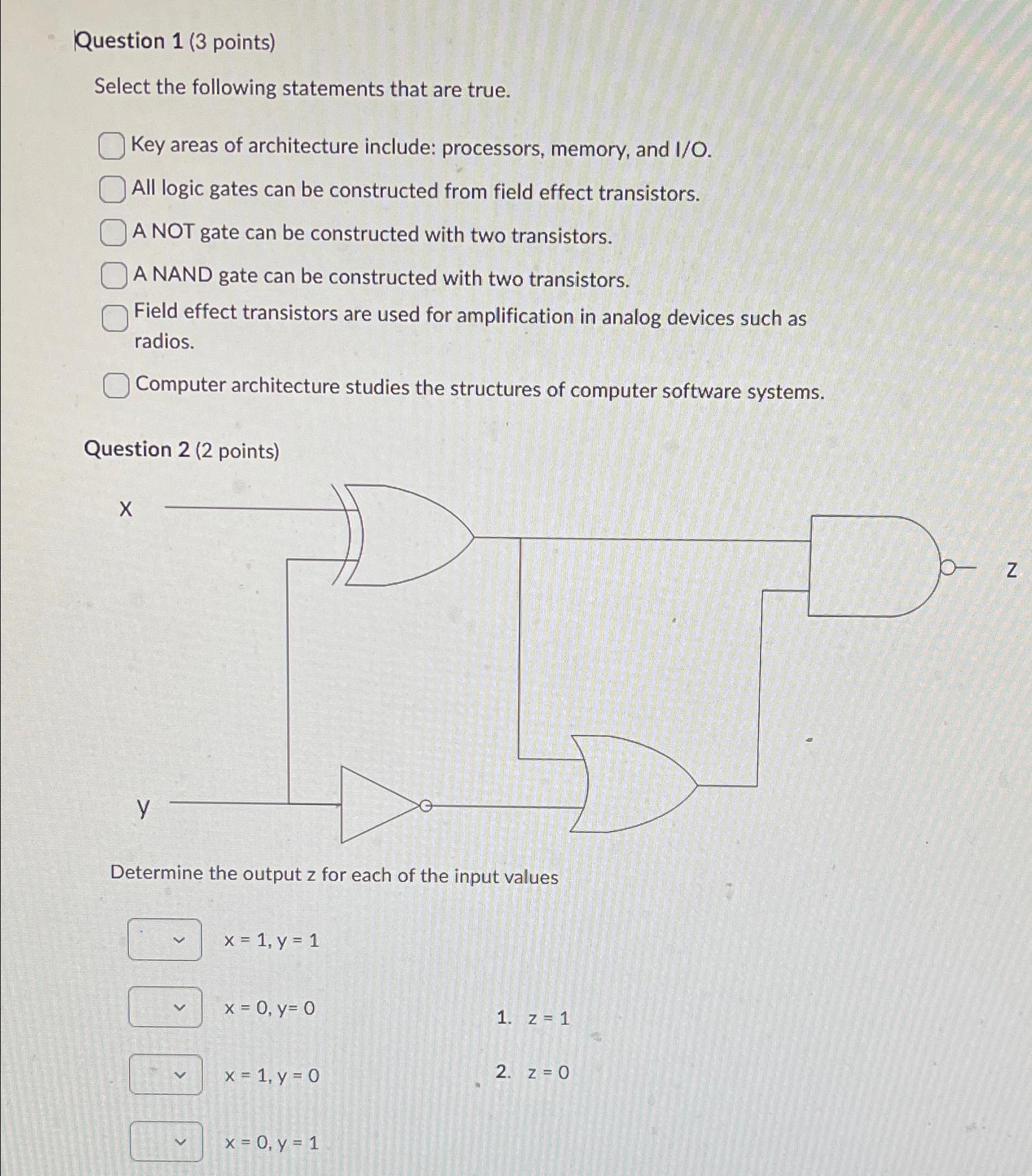Solved Question 1 3 ﻿pointsselect The Following Statements 