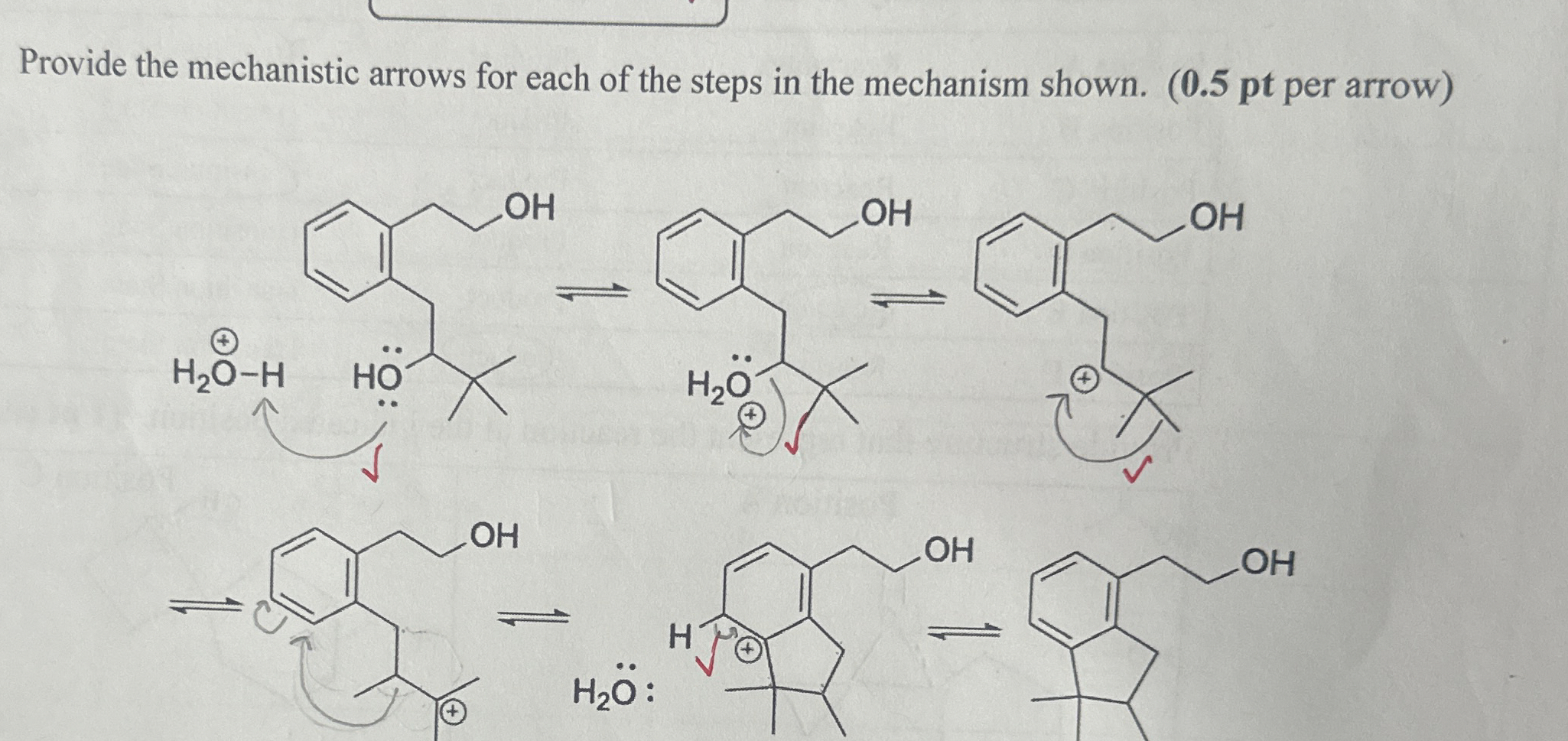 Solved Provide the mechanistic arrows for each of the steps | Chegg.com