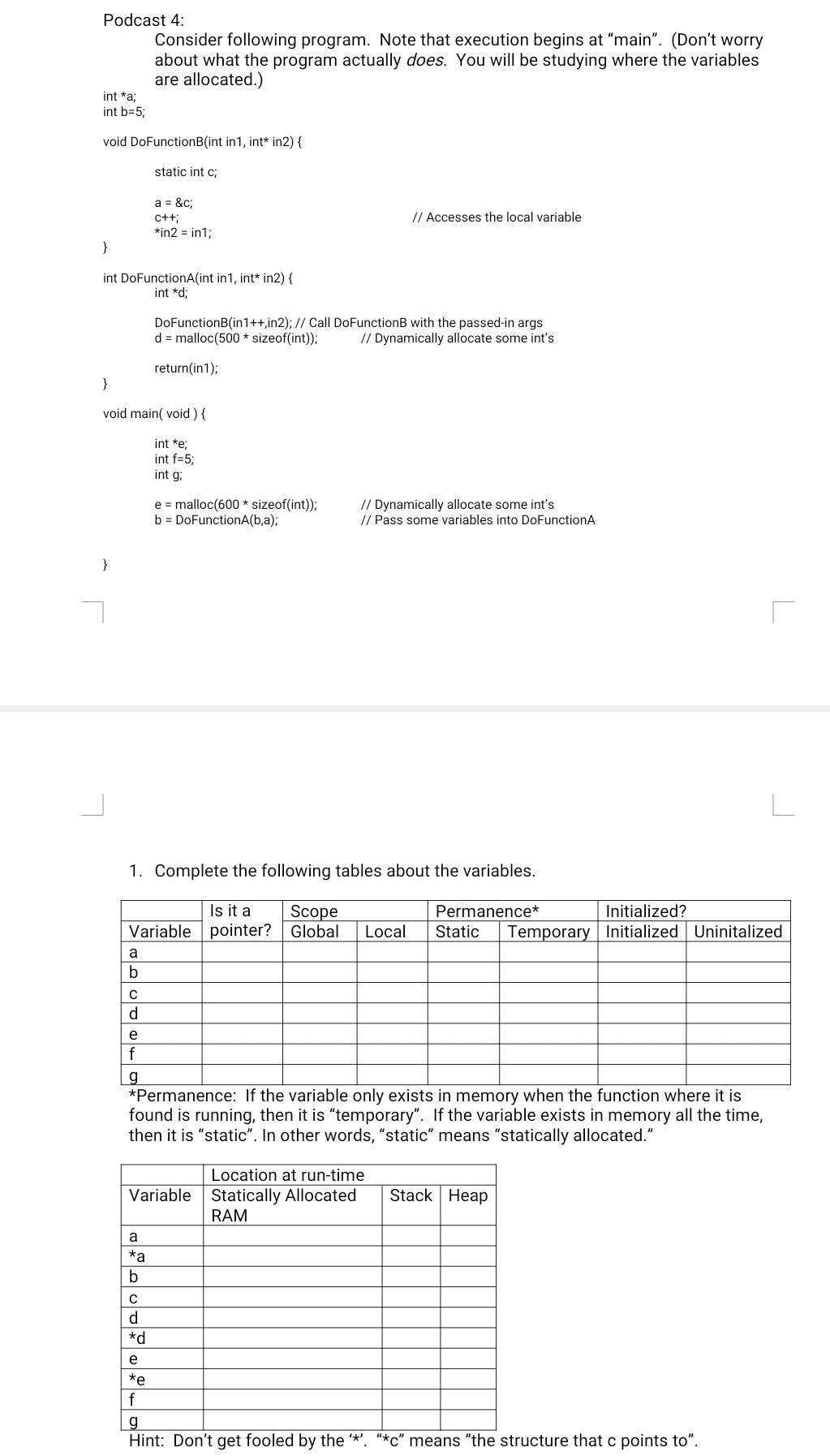 Solved Podcast 4 Consider Following Program Note That 