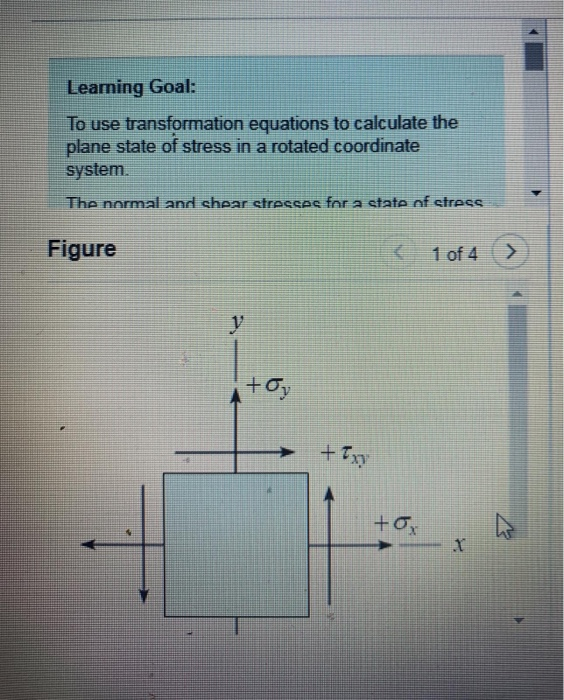 Solved Part C - Calculate oy What is the normal stress | Chegg.com